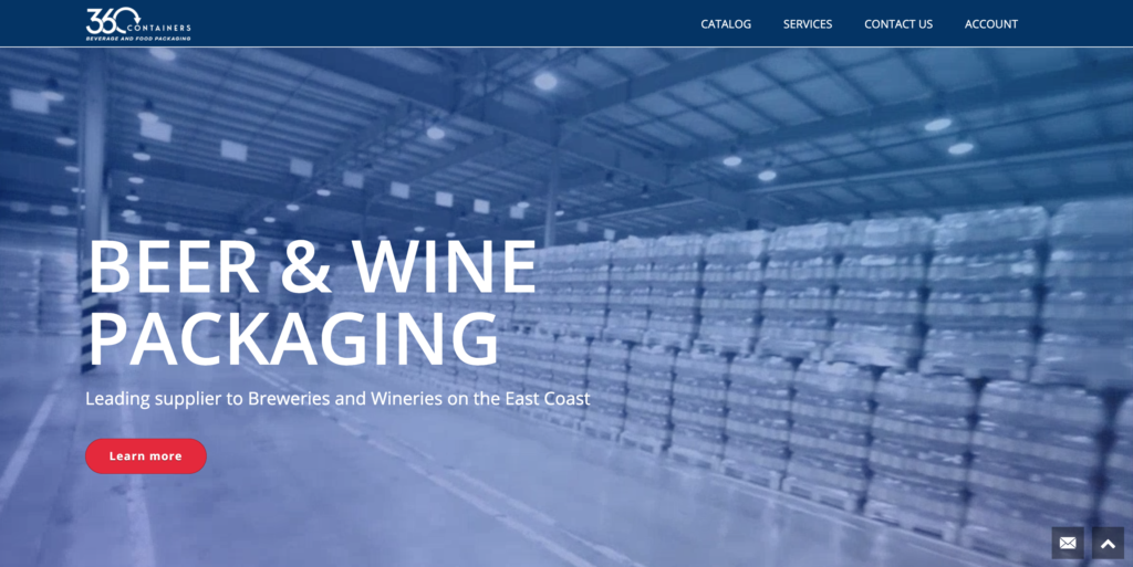 Web design showcase - 360 Containers | Vectrotech